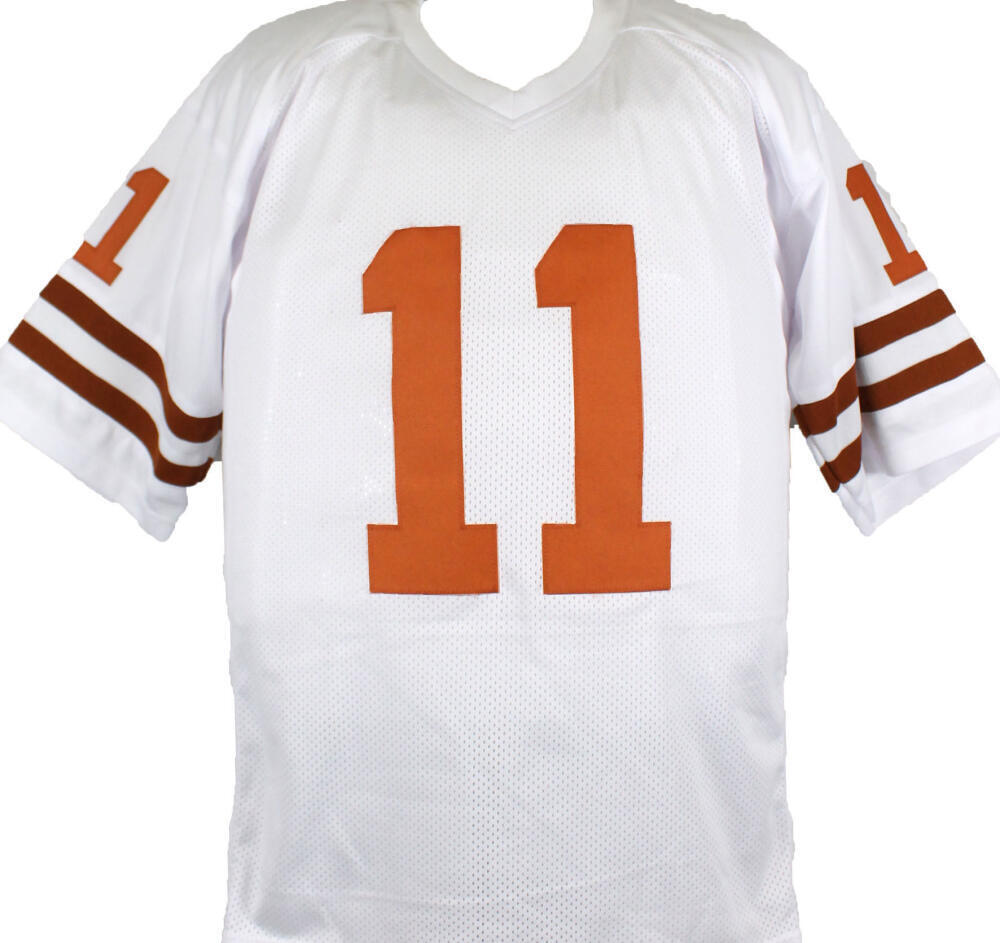 Major Applewhite Autographed White College Style Jersey- Beckett Holog ...