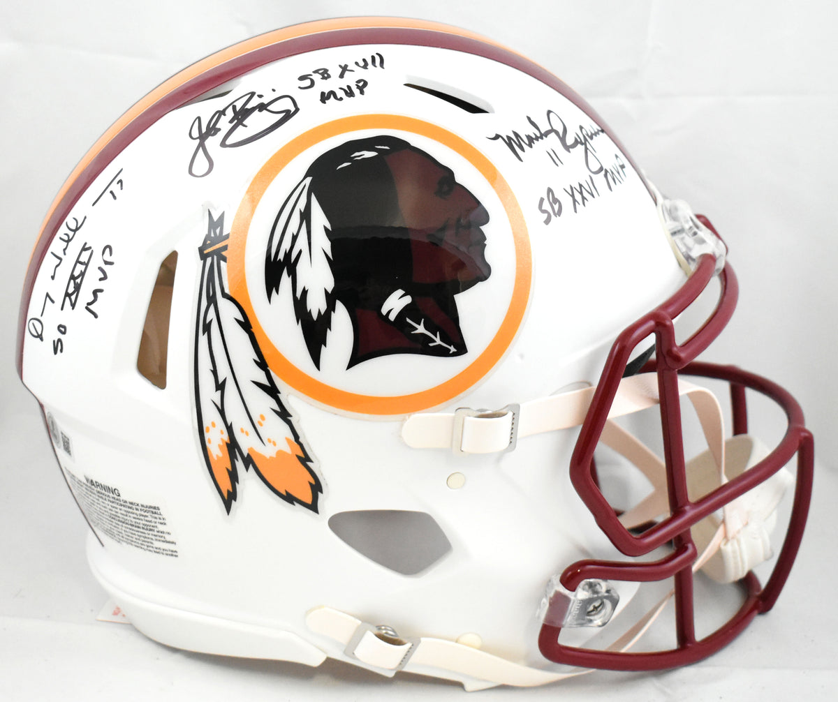Doug Williams John Riggins Mark Rypien Signed F/S F/W Speed Authentic ...