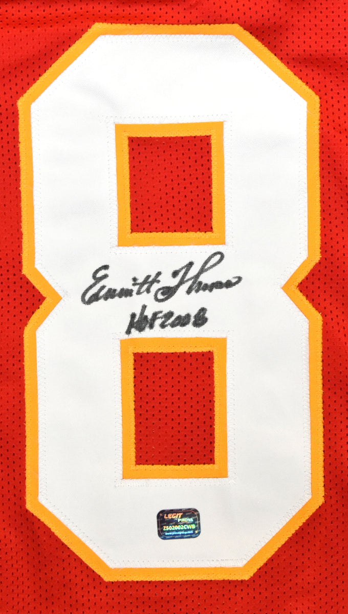 Emmitt Thomas Autographed Red Pro Style Jersey w/HOF - Prova *Black ...