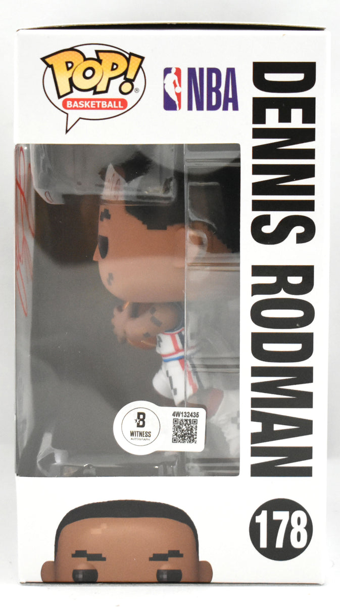 Dennis Rodman Autographed Detroit Pistons Funko Pop #178 - Beckett W H ...